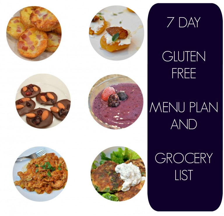 7 Day Gluten Free Menu Plan with Shopping List