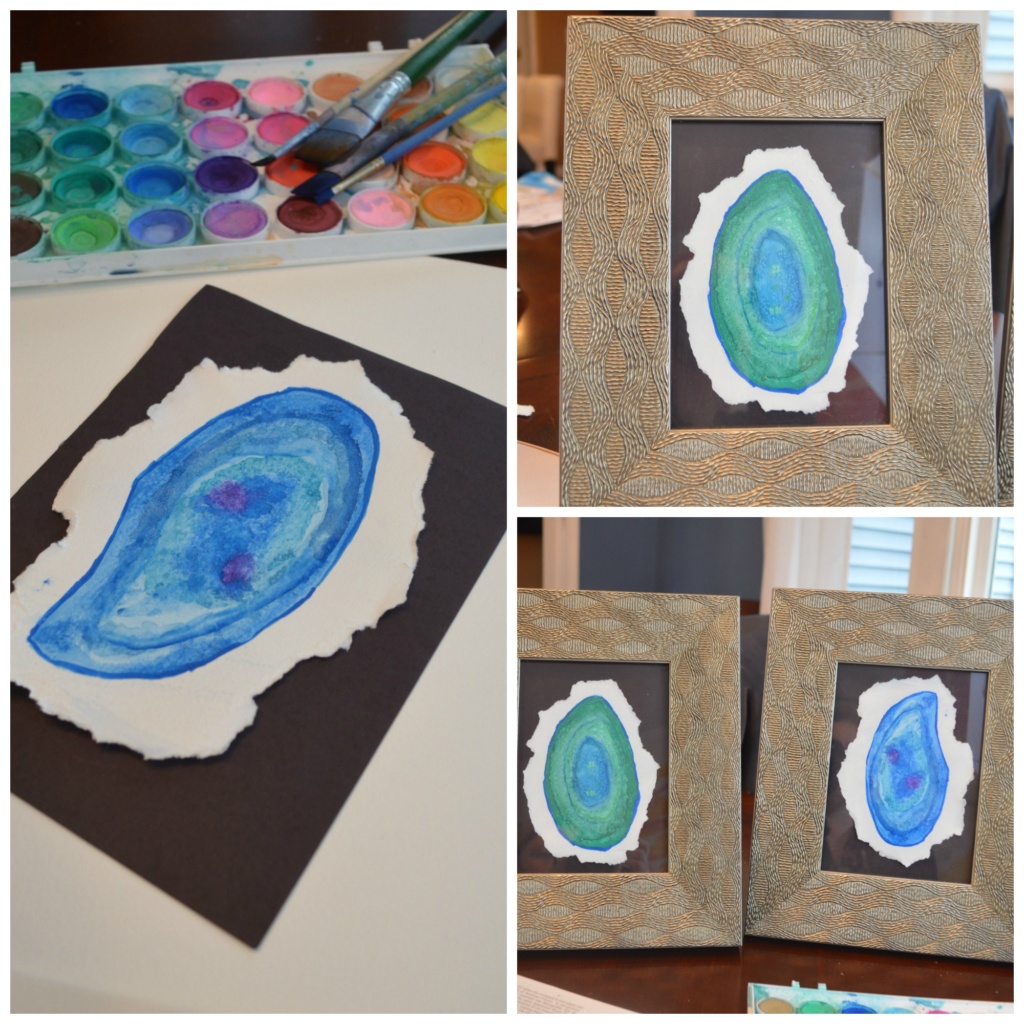 DIY Water Color Agate Painting